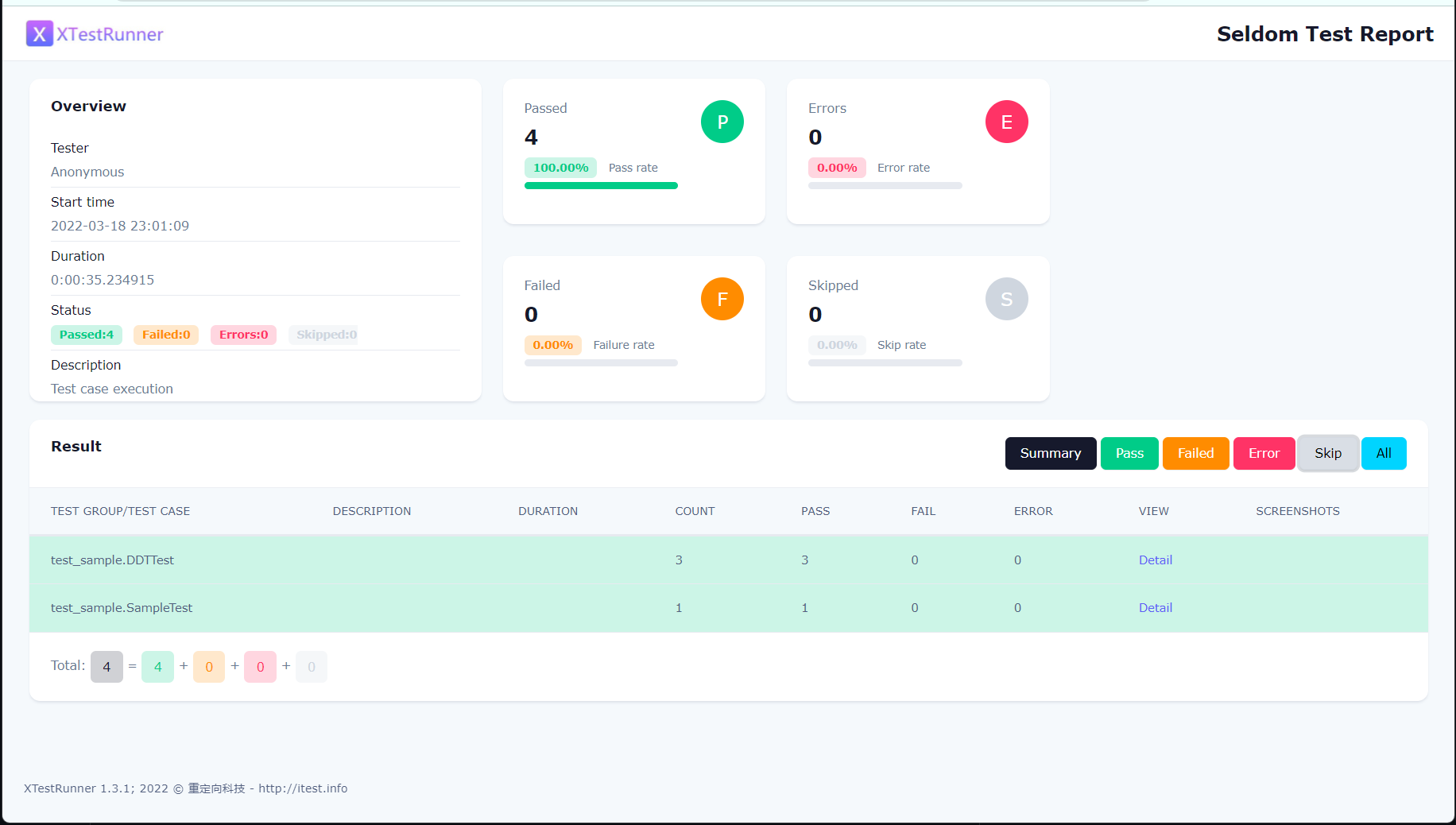 介绍 | seldom文档